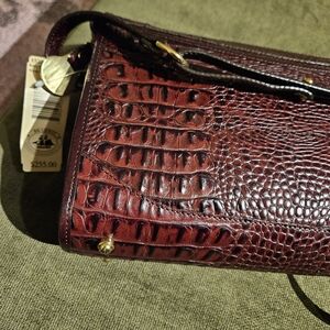 Brahmin | Bags | Brahmin Baby Basic Merlot Crocodile Embossed Leather ...